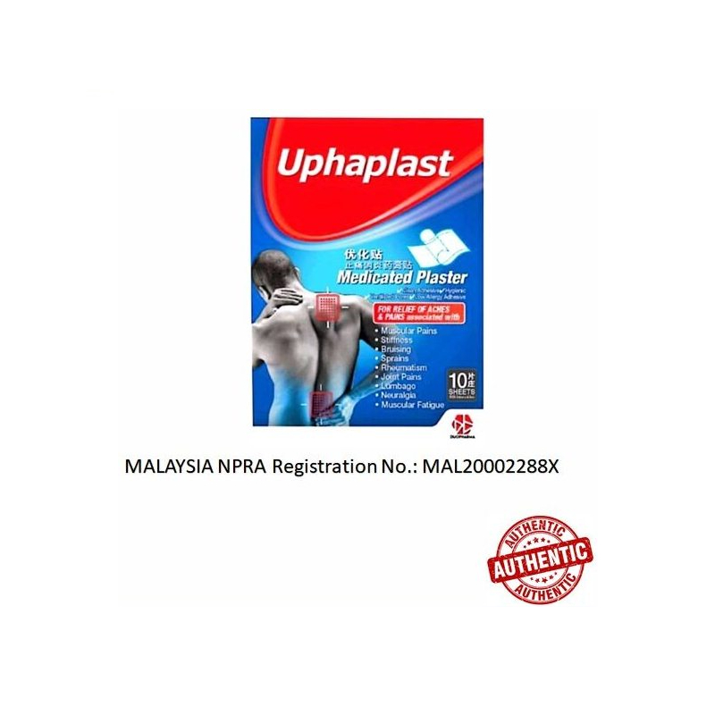 UPHAPLAST Medicated Plaster 10sheets (Expired : 10/2027) | Shopee Malaysia