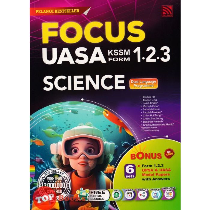 [TOPBOOKS Pelangi] Focus UASA Science Form 1 2 3 KSSM (2024) | Shopee Malaysia
