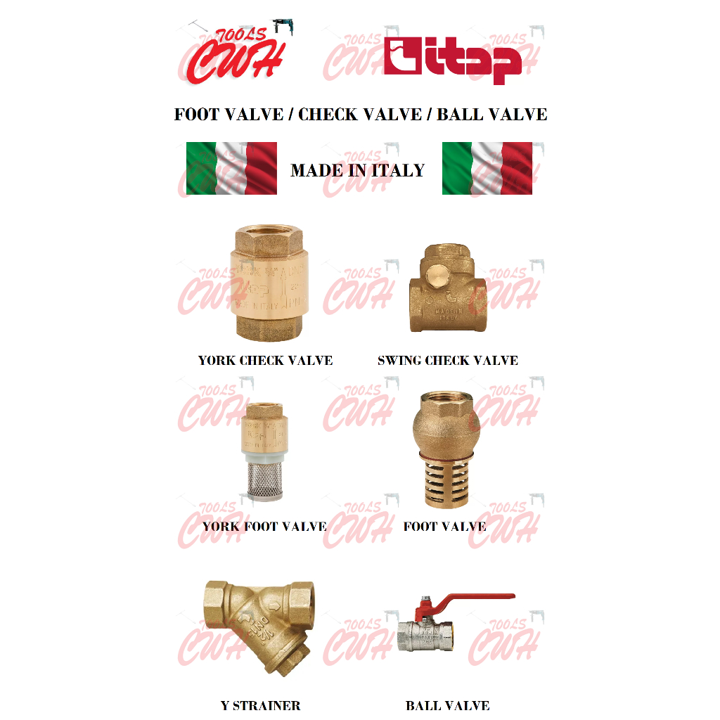 ITAP MADE IN ITALY YORK CHECK VALVE YORK FOOT VALVE SWING CHECK VALVE Y ...
