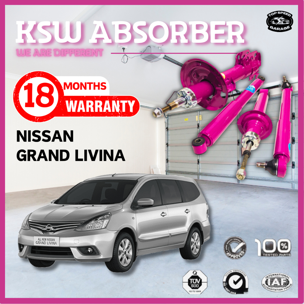 NISSAN GRAND LIVINA L10 - KSW (GAS) Shock Absorber FRONT & REAR ...
