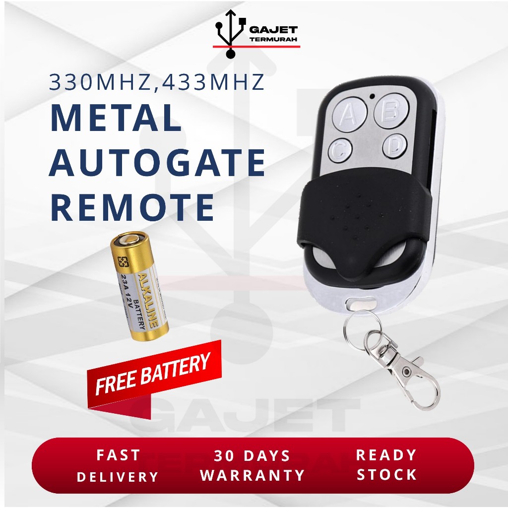 Alat Kawalan Jauh SMC5326 Metal Autogate Remote Control 4-Button 330MHz ...