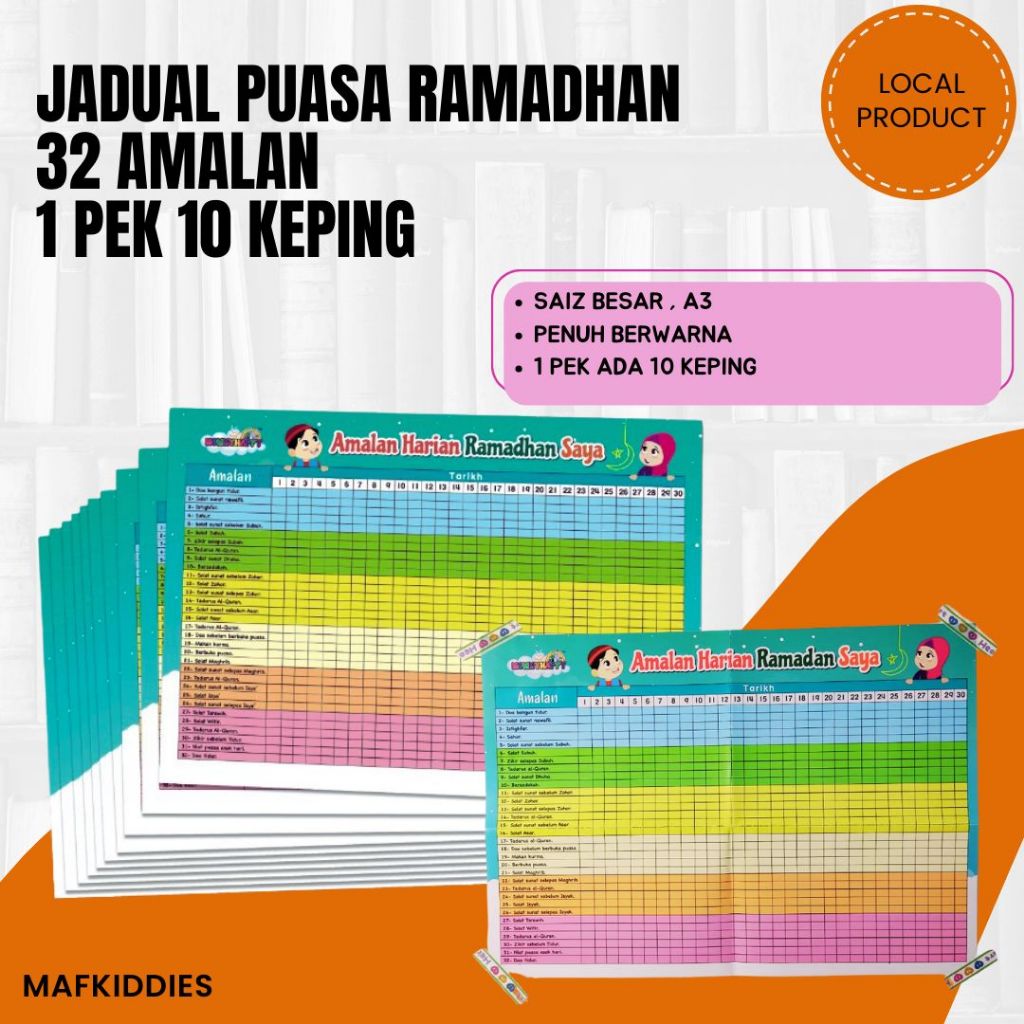 {MAFKIDDIES] JADUAL PUASA ( 10 KEPING ) Ramadan | Ramadhan | Puasa ...