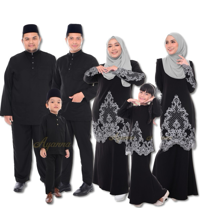 Family Set Black (Amyrah) | Shopee Malaysia