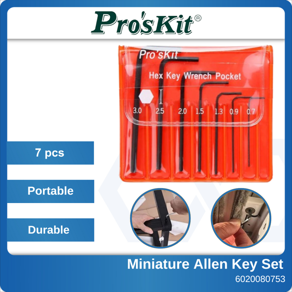 PRO'SKIT 8PK-022 Miniature L Shaped Hex Key Set | Shopee Malaysia
