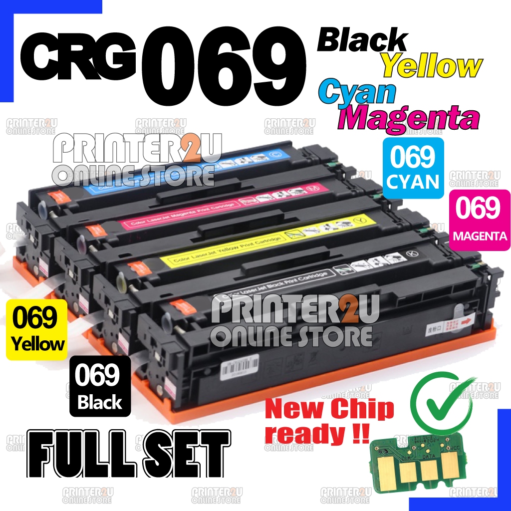 FULL SET Compatible to Canon CRG Cartridge 069 069H Color Laser For ...