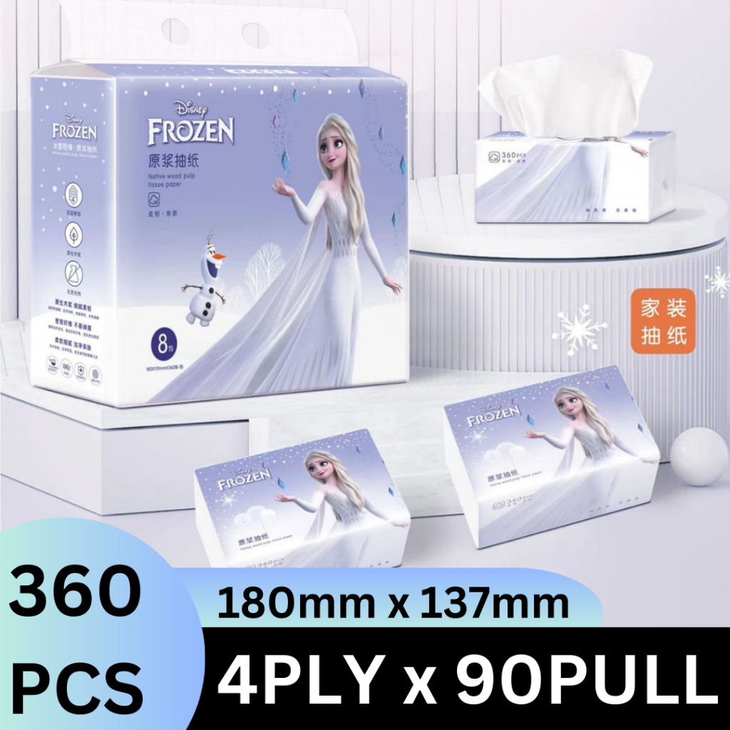 (8 Pack) Frozen Size M Soft Facial Tissue Paper Pocket Soft Handy ...