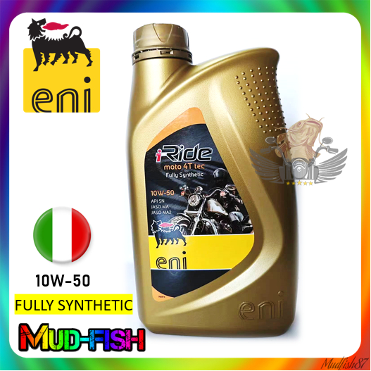 MINYAK PELINCIR ENI I-RIDE MOTO 4T TEC 10W-50 4T LUBRICANT OIL API SN (FULLY SYNTHETIC) | Shopee ...