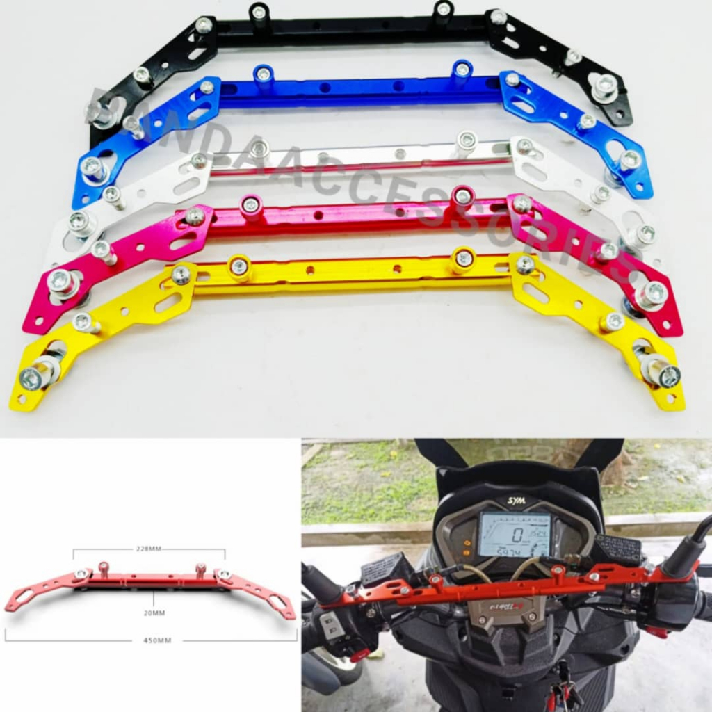 HANDLEBAR BALANCER BAR BUTTERFLY ADJUSTABLE UNIVERSAL CROSS BAR PHONE ...