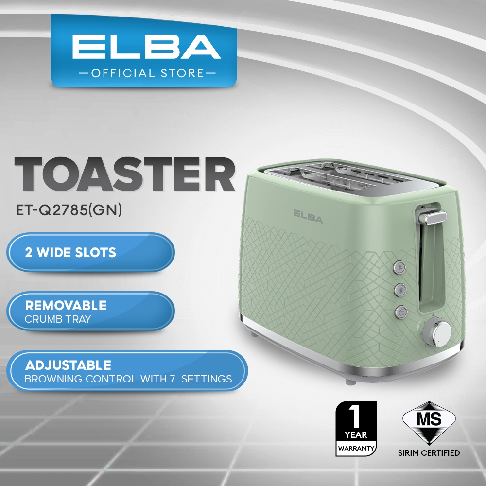 (NEW) Elba FORESTA Series Toaster - Green (850W) ET-Q2785(GN) | Shopee Malaysia