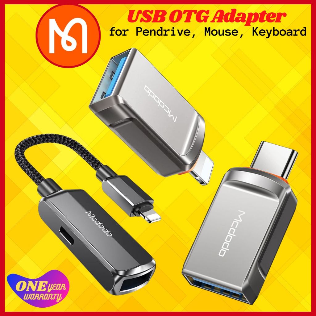 【1YrWarranty】 Mcdodo 2 in 1 OTG USB Adapter Convertor Support 2TB Hard ...