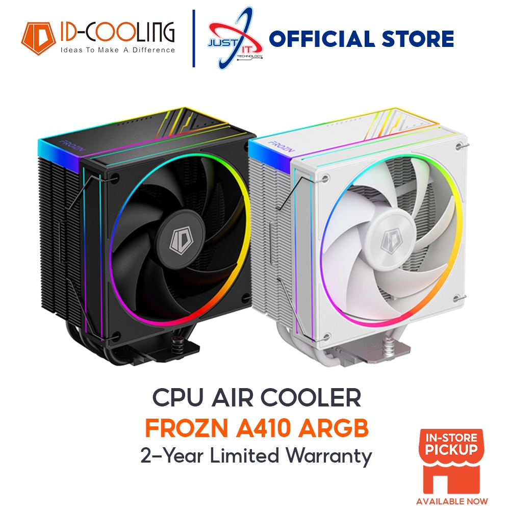 ID-COOLING FRONZ A410 ARGB CPU AIR COOLER - BLACK / WHITE | Shopee Malaysia