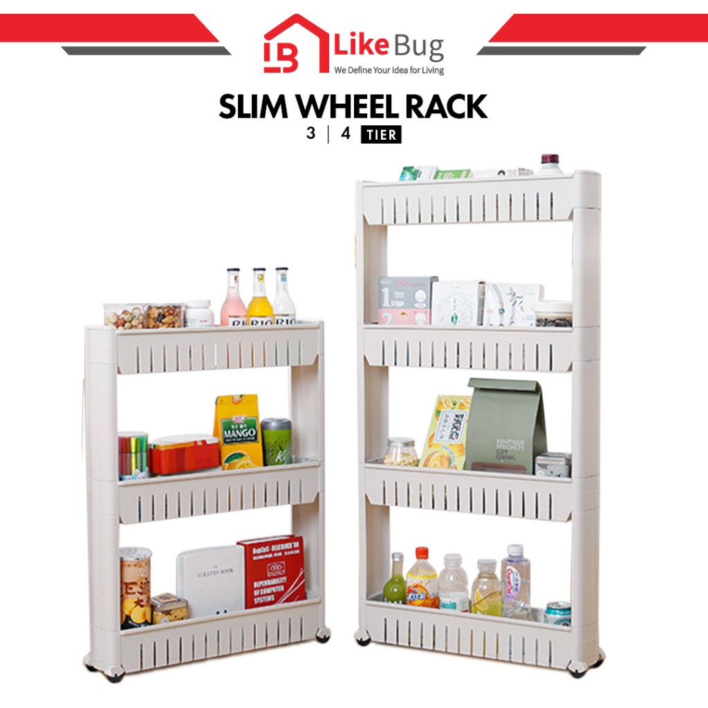 ⚡️LIKE BUG⚡️Space Savers-3 Tier Slim Wheel Kitchen/ Trolley /Bathroom ...