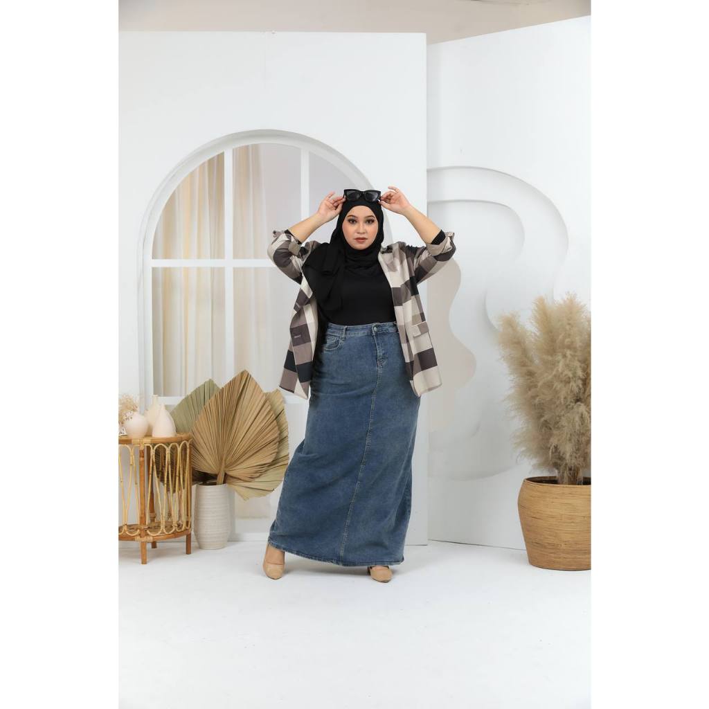 [ 𝐒𝐊𝐈𝐑𝐓 𝐉𝐄𝐀𝐍𝐒 𝐒𝐓𝐑𝐄𝐓𝐂𝐇𝐀𝐁𝐋𝐄 ]_𝐃𝐞𝐧𝐢𝐦 𝐂𝐮𝐬𝐭𝐨𝐦 𝐌𝐚𝐝𝐞 𝐁𝐲 𝐙𝐲𝐳𝐚 𝐈𝐬𝐦𝐚𝐢𝐥 | Shopee Malaysia