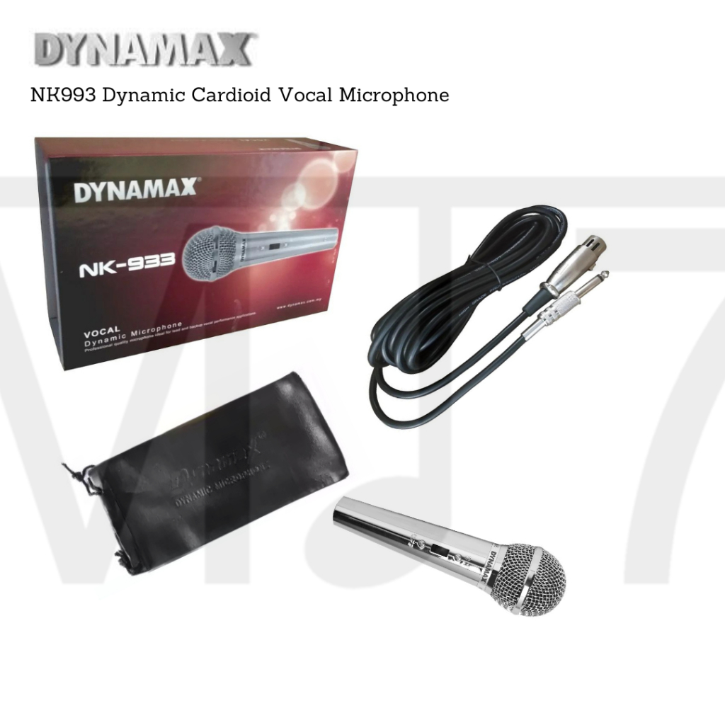 Dynamax NK933 cardioid dynamic vocal microphone on off switch free ...
