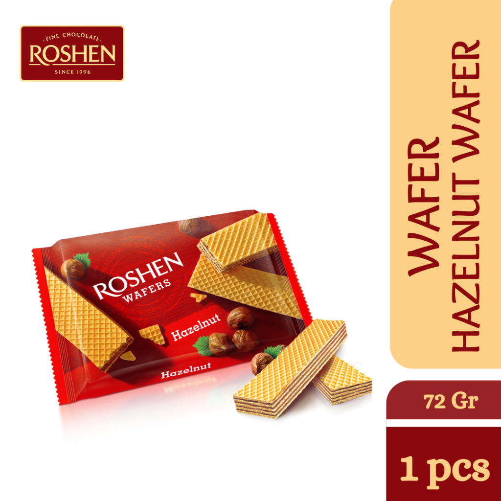 Roshen Wafers - Hazelnut (72g) Roshen wafer berinti hazelnut | Shopee ...