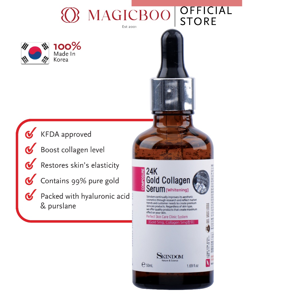 Magicboo Skindom 24K Gold Collagen Serum Whitening 50ml | Shopee Malaysia