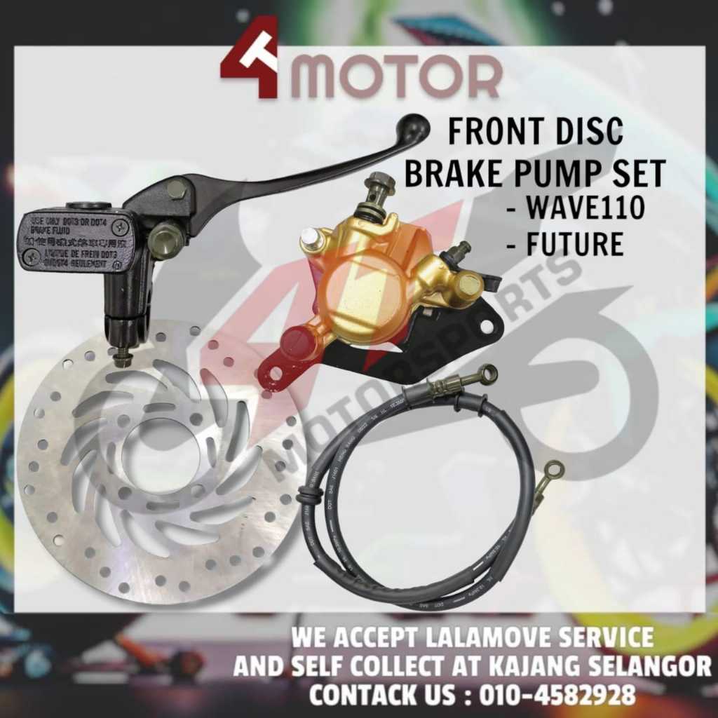 HONDA WAVE110 WAVE 110 W110 BRAKE SYSTEM FULL SET DISC BRAKE PUMP ...