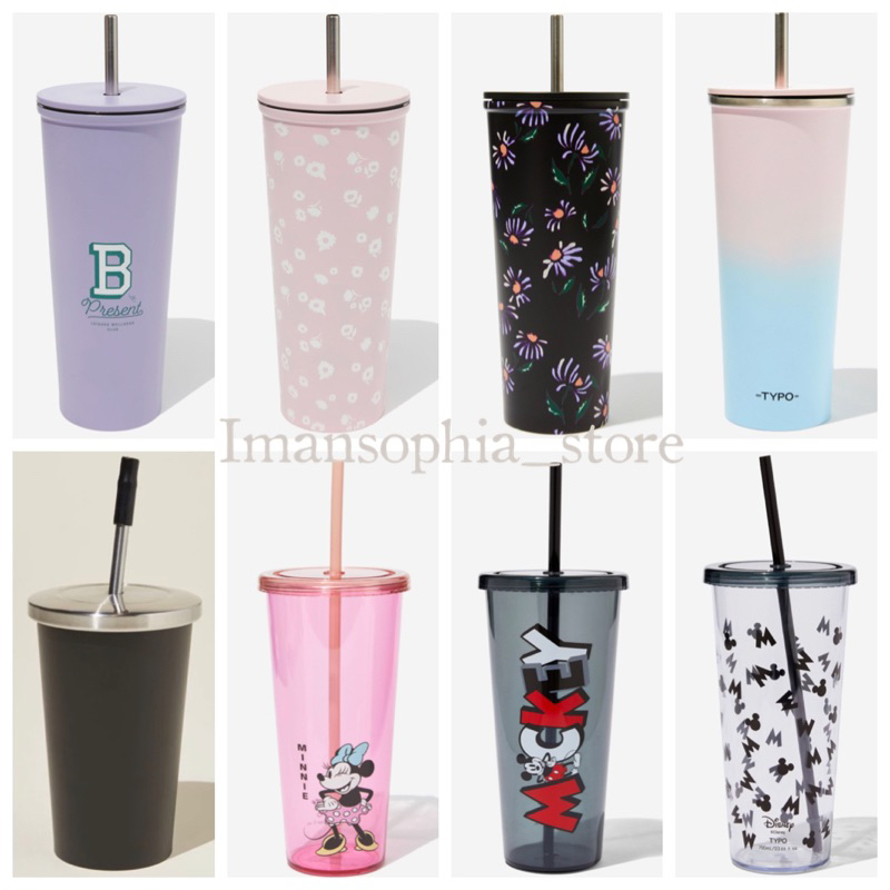 Typo Sipper Smoothy Cup & Metal Smoothie Cup | Shopee Malaysia