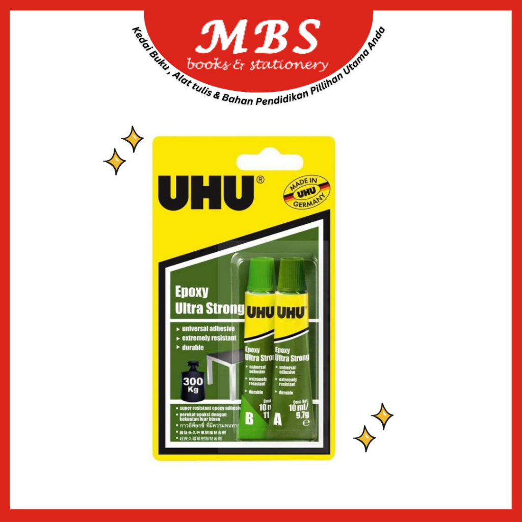 UHU Original Epoxy Glue Quick Set & Ultra Strong (10ml x 2 Packs)- MBSW ...