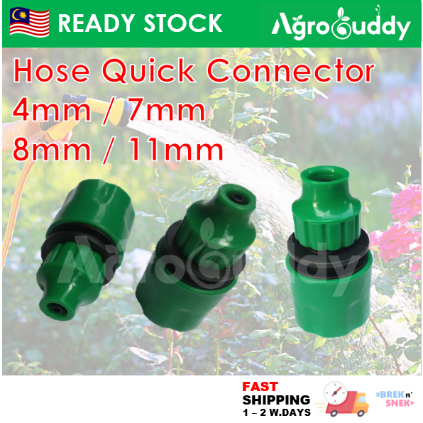 [1 PCS] Agrobuddy 4/7mm 8/11mm Hose Fast Connectors Gardening Micro ...