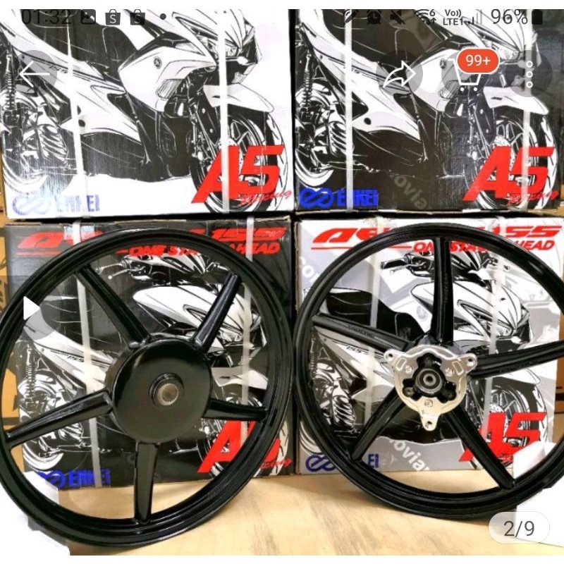 ENKEI A5 Yamaha NVX V1 V2 SP522 SportRim Aerox Sport Rim 1.60 1.60 ...