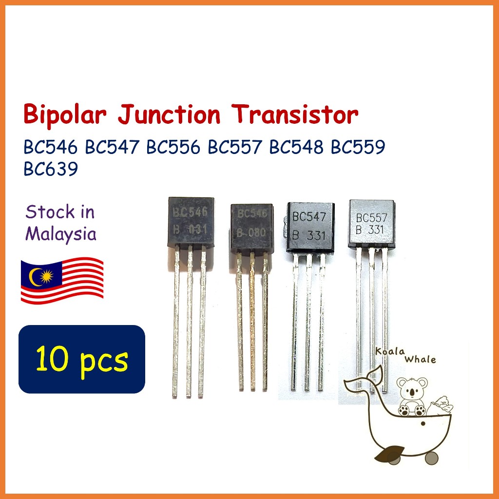 10Pcs BC546 BC547 BC556 BC557 BC548 BC559 BC639 BJT Transistor | Shopee Malaysia