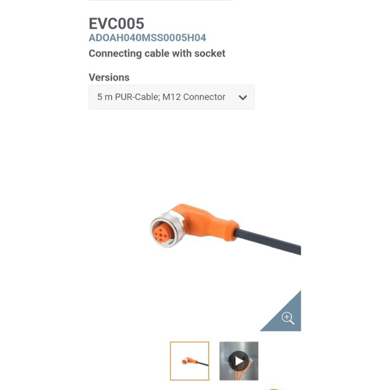 IFM EVC005 connecting cable with socket | Shopee Malaysia