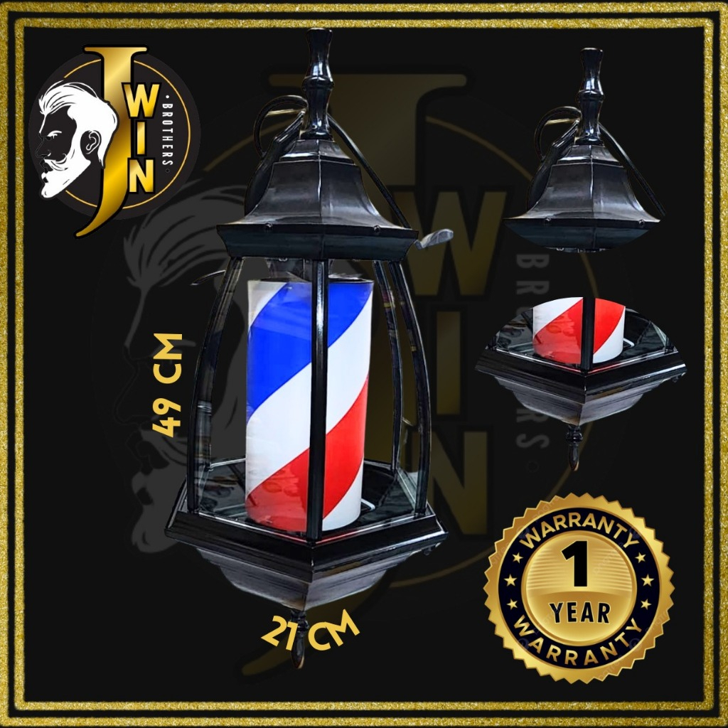 Barber Pole Light Hair Salon Open Sign Barber Shop Rotating LED Strips ...