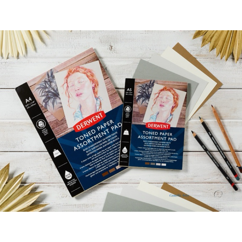 Derwent Toned Paper Assortment Pad A4/A5 120gsm 20’s🔥offer🔥 | Shopee ...