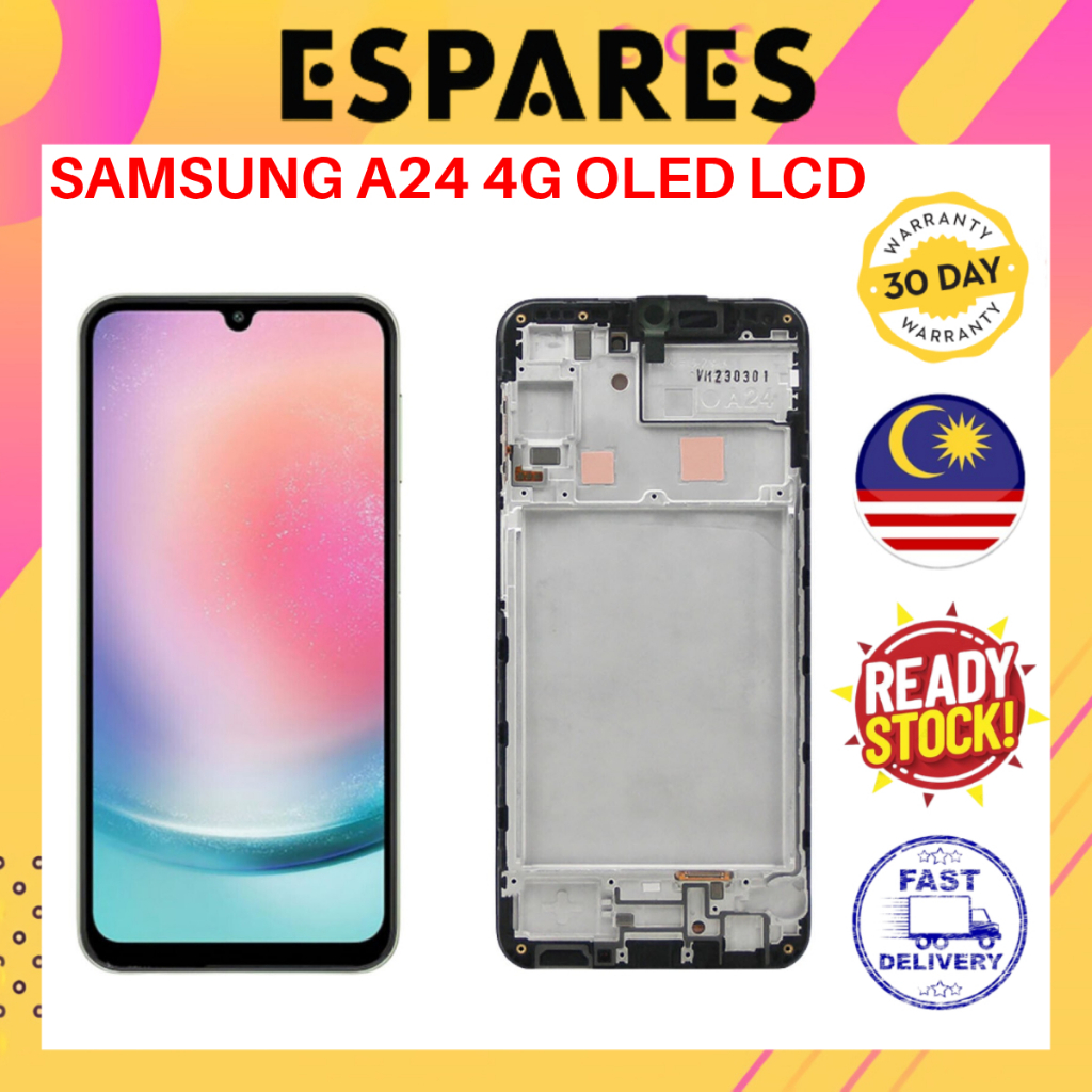 SAMSUNG A24 4G OLED SM-A245F SM-A245F/DS SM-A245F/DSN COMPATIBLE LCD ...