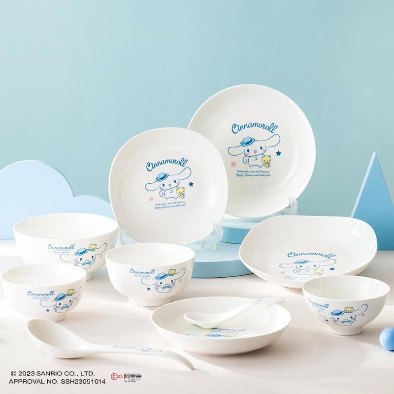 Sanrio Cinnamoroll Ceramic Tableware Cinnamoroll Bowl Cinnamoroll Plate ...