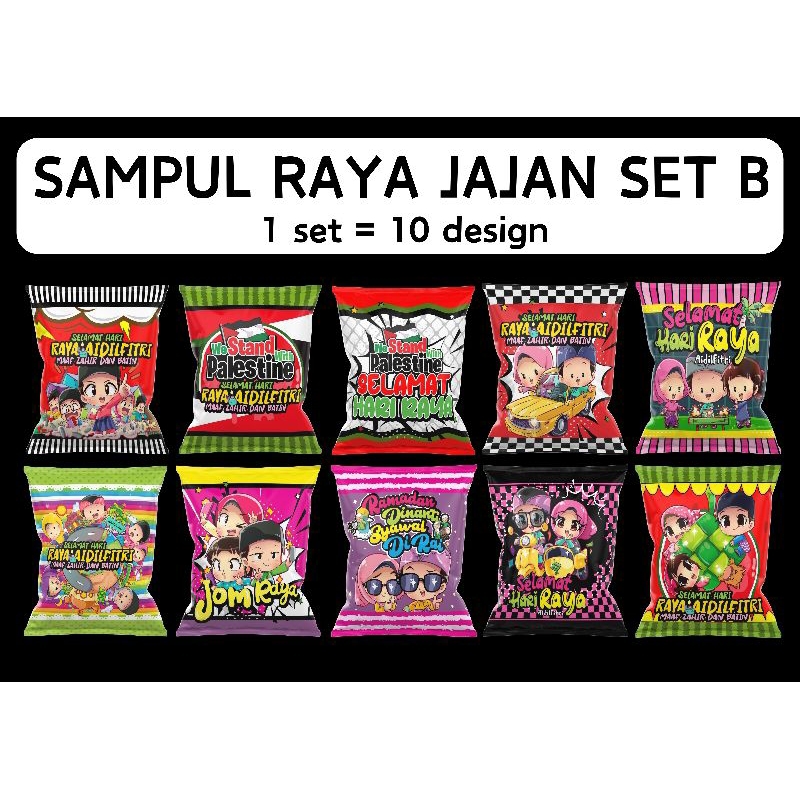 Sampul Raya Gula-Gula 10 pcs Raya 2024 (SET B) | Shopee Malaysia