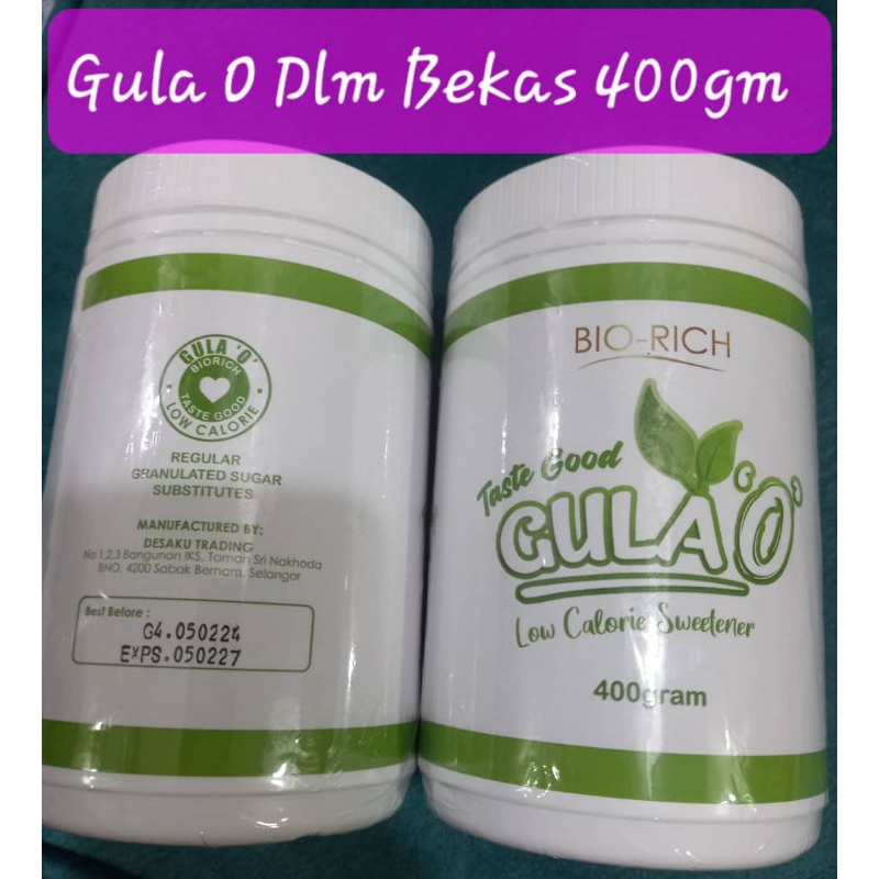 Gula O Biorich Dalam Bekas 400g (BUY 1 FREE 1) Sugar Low Calories ...