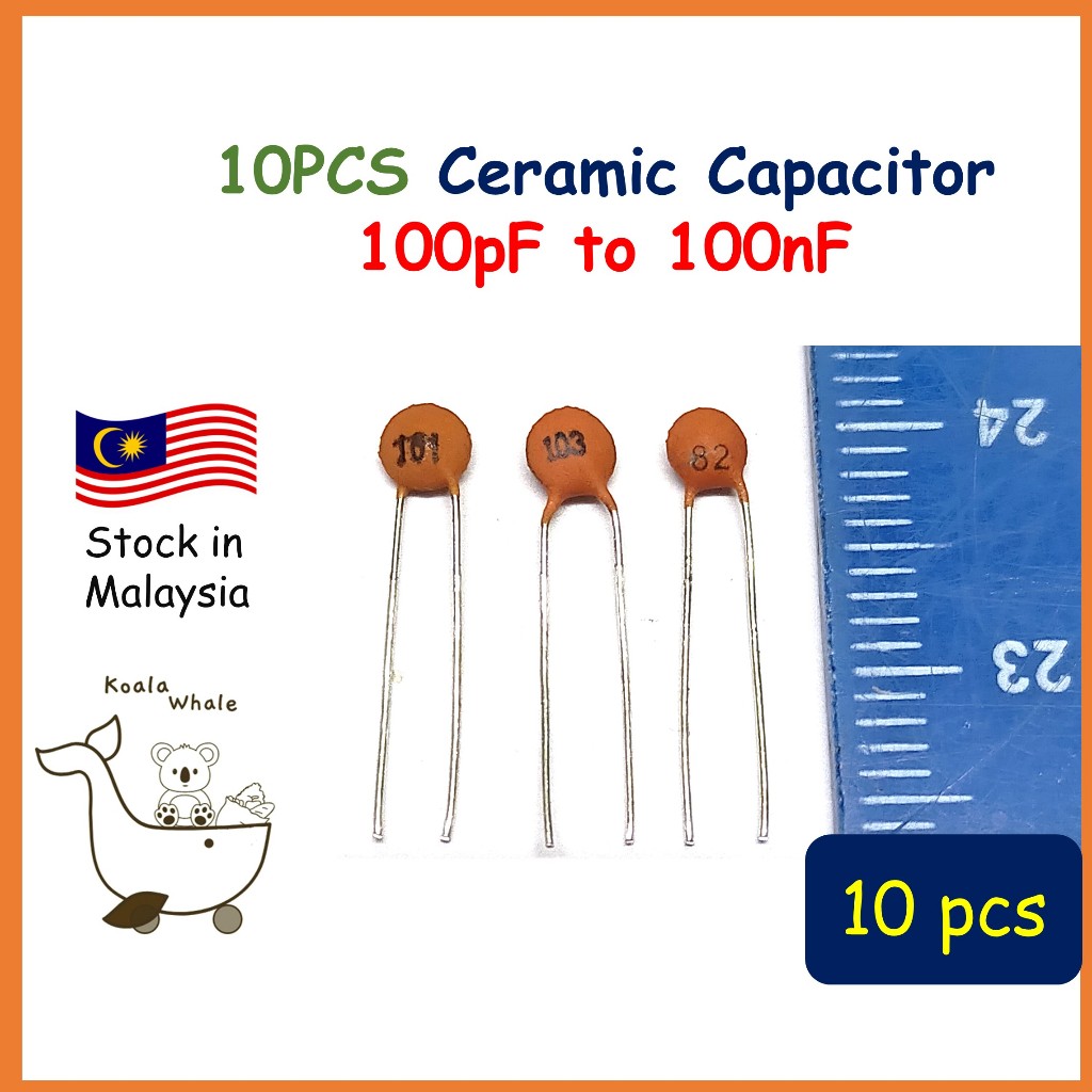 10PCS Ceramic Capacitor Kapasitor Seramik 101 102 103 104 151 152 153 ...