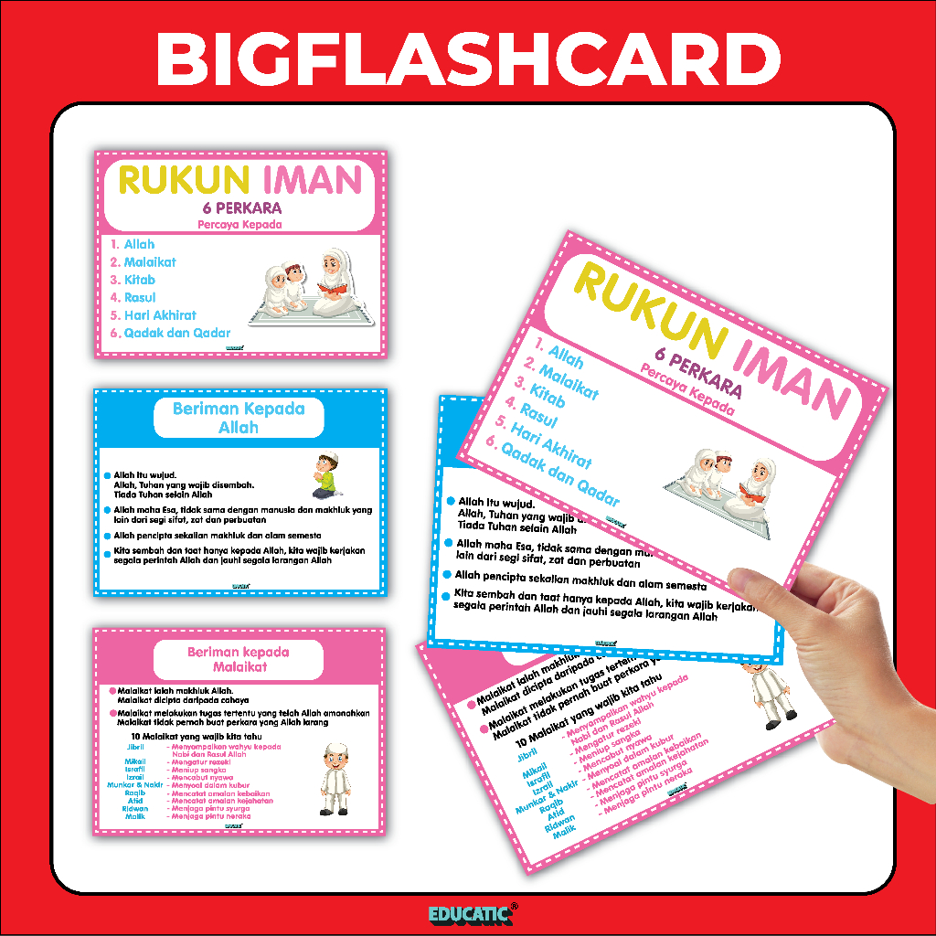 Big Flash Card | Kad Imbas Besar | Rukun Iman | Islamic Education ...
