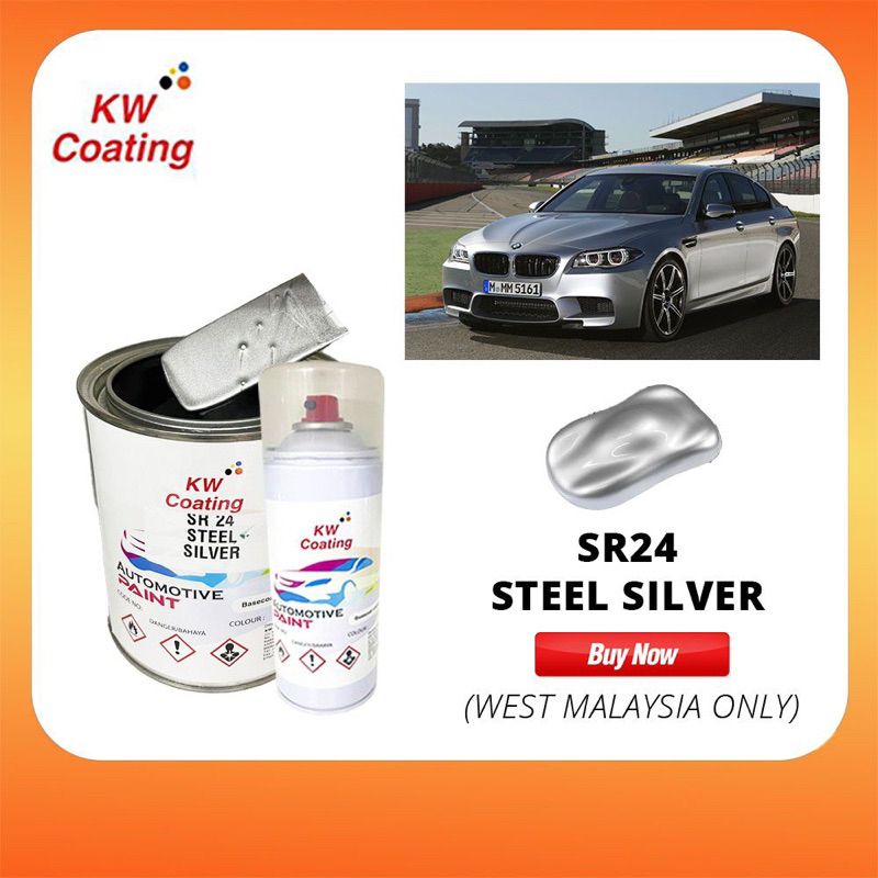 KW 2k Paint SR24 Steel Silver SR24 Steel Silver Cat Kereta 2k Cat 2k 2k ...