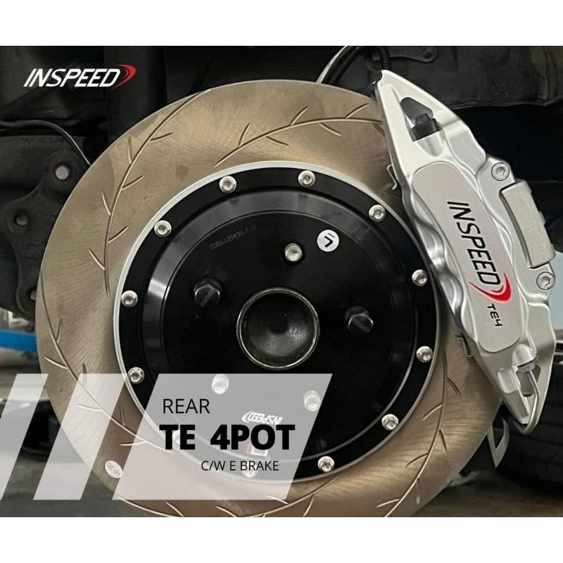 INSPEED TE4 REAR E BRAKE 2IN1 BIG BRAKE KIT 4POT | Shopee Malaysia