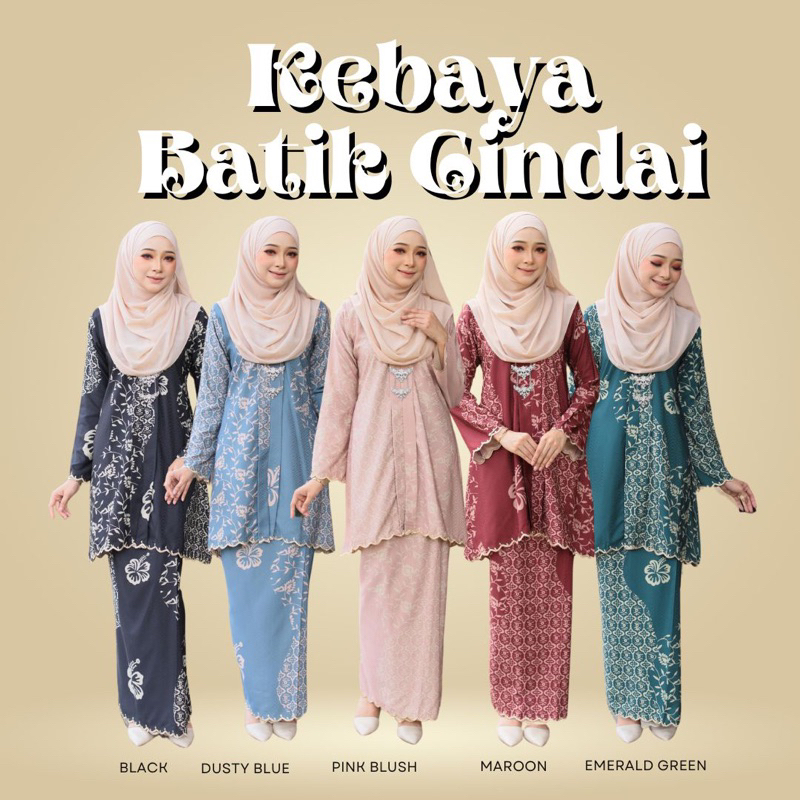 KEBAYA CINDAI | CORAK BATIK VIRAL | Shopee Malaysia