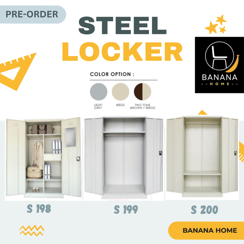 [PRE-ORDER] Steel Locker Full Height Wardrobe / Almari Besi Asrama ...