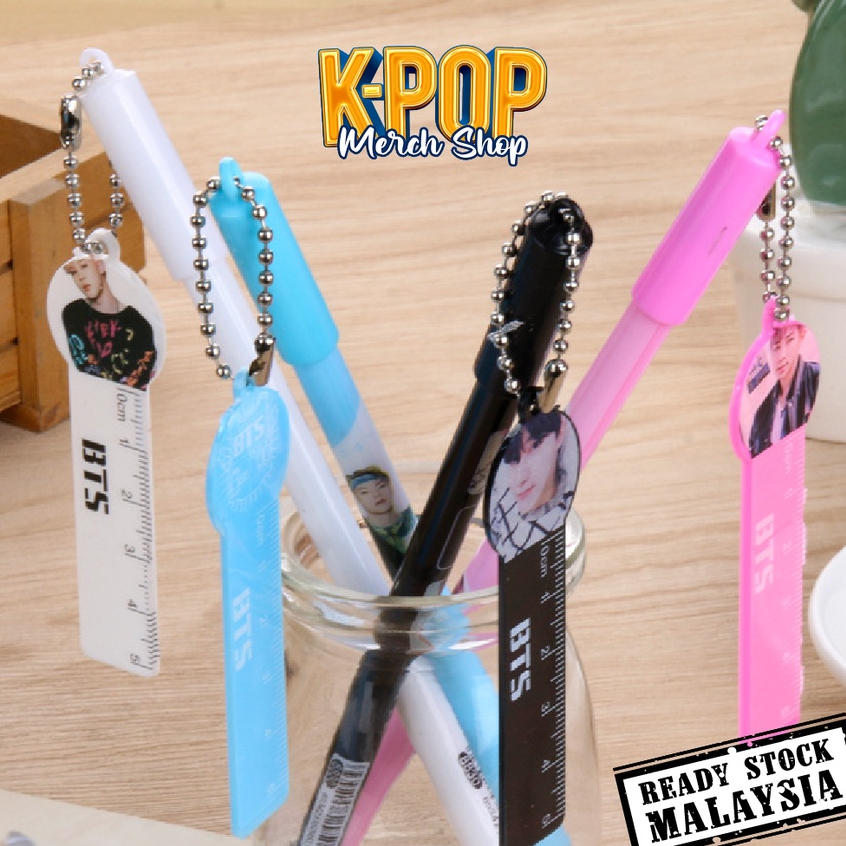 BTS BT21 Tinytan Bangtan OT7 Kpop Merch Pen Ball Point Glitter | Shopee Malaysia