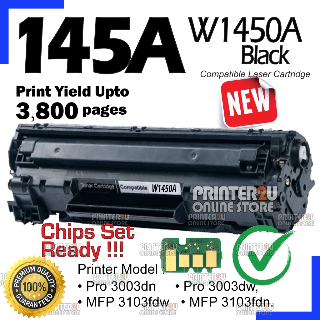 Premium ink Compatible to HP 145A W1450A 145X W1450X 1450X 3003 3103 ...