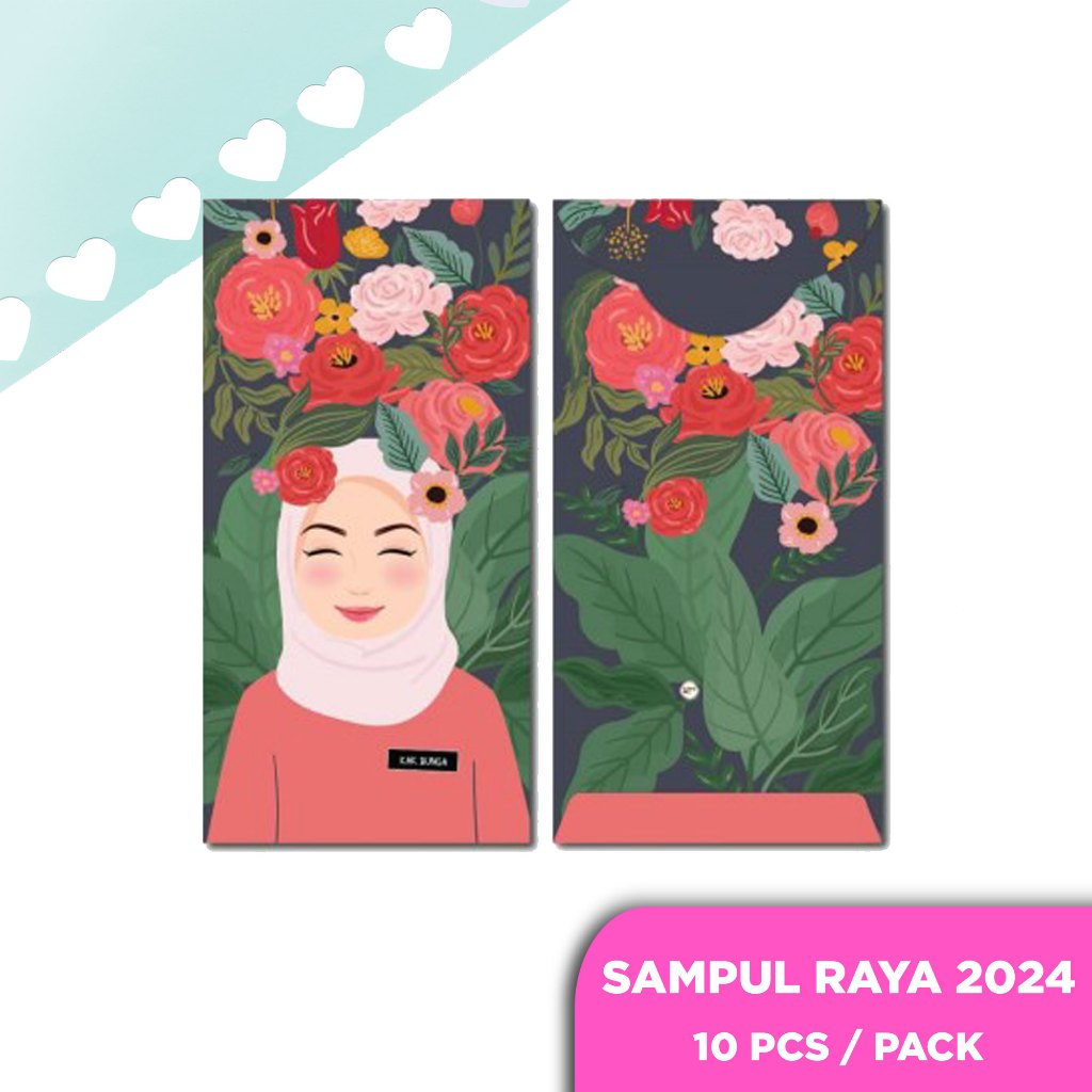 Sampul Duit Raya 2024 Kak Bunga (10pcs / pkt) - 10 keping Angpao Hari ...