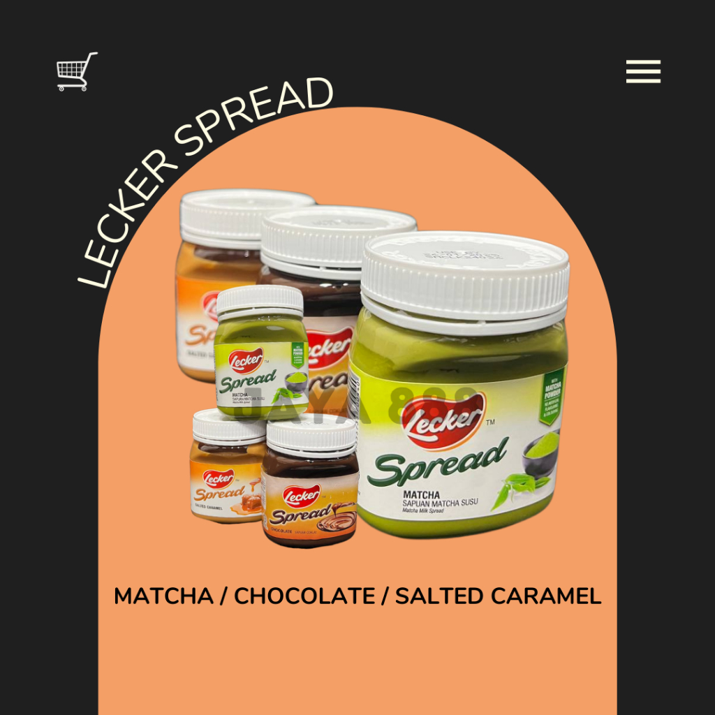 LECKER SPREAD MATCHA, SALTED CARAMEL, CHOCOLATE (200GM) | Shopee Malaysia