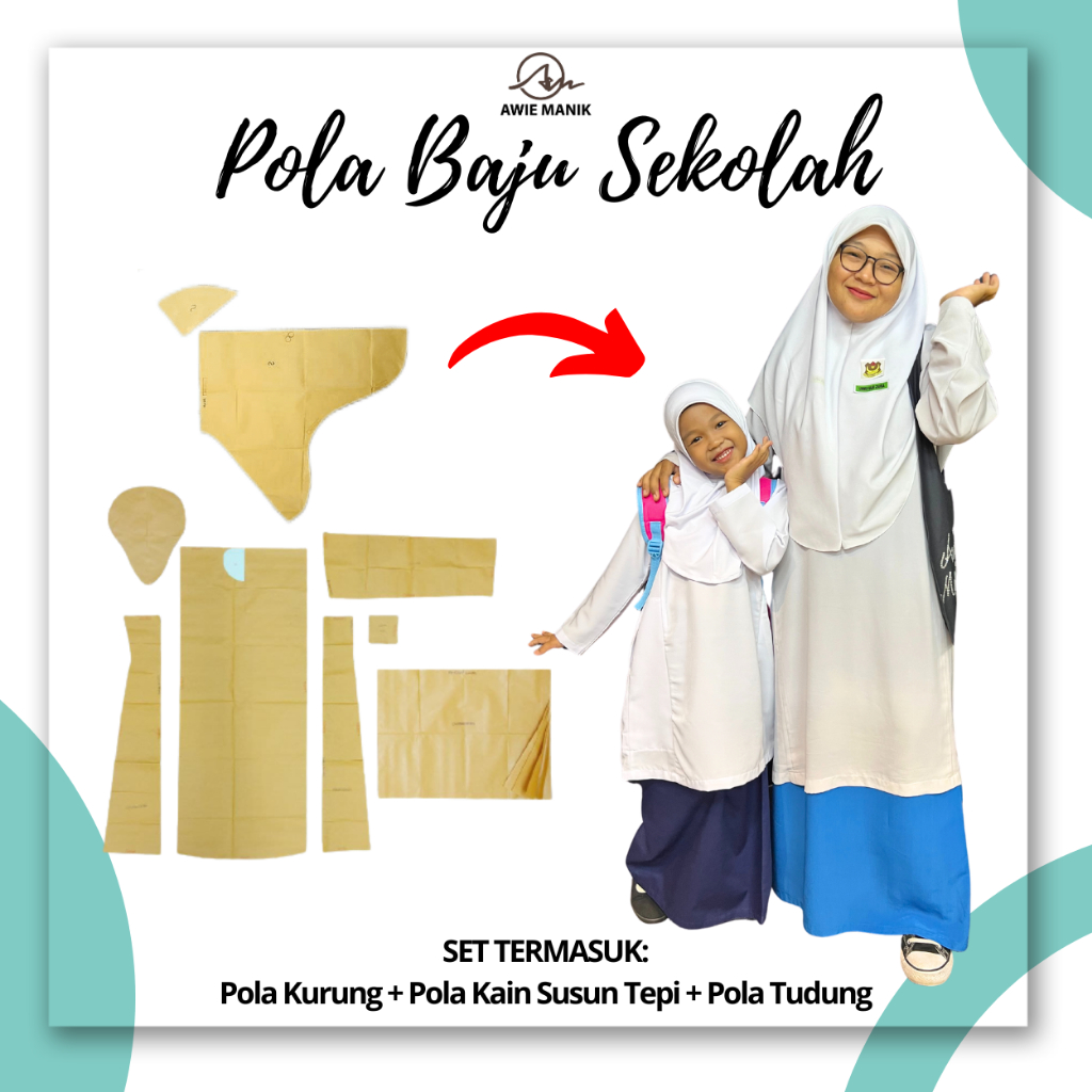[AWIE MANIK] POLA BAJU SEKOLAH RENDAH & SEKOLAH MENENGAH (PEREMPUAN ...