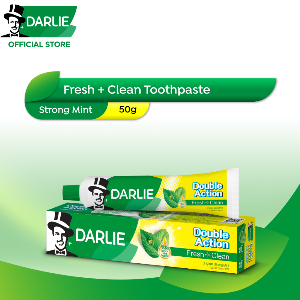 DARLIE Double Action Fresh + Clean Strong Mint Toothpaste 50g | Shopee ...