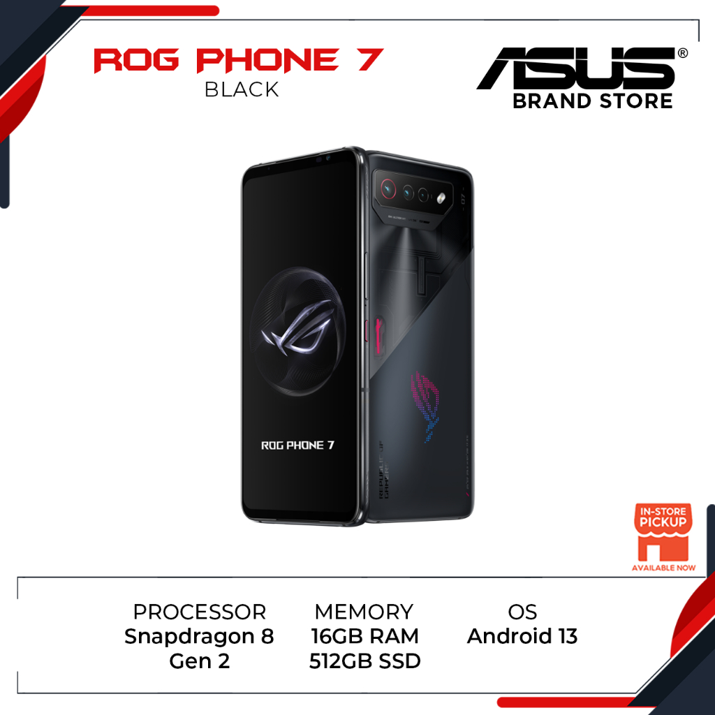 ASUS ROG PHONE 7 AI2205 DUAL SIM 16GB RAM 512GB 5G (PHANTOM BLACK) | Shopee Malaysia