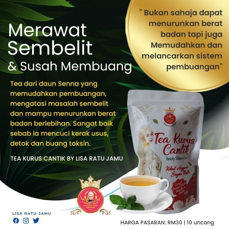 tea kurus cantik by lisa ratu jamu | Shopee Malaysia