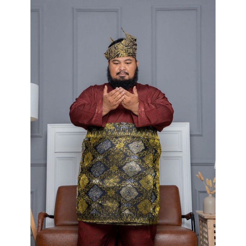 XS-PLUS SIZE Sampin Bentara Instant Songket Ekslusif corak LOTUS ...