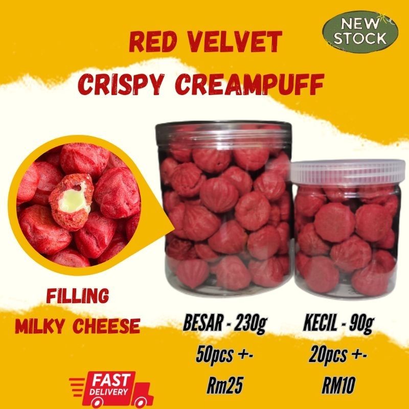 RED VELVET CHEESE CRISPY CREAMPUFF | Shopee Malaysia