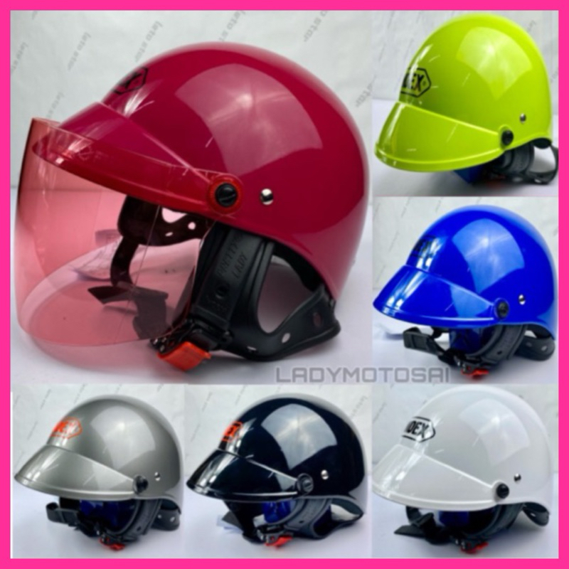 ORIGINAL INDEX LADY HELMET FREE SMOKE VISOR HELMET TOPI PEREMPUAN ...